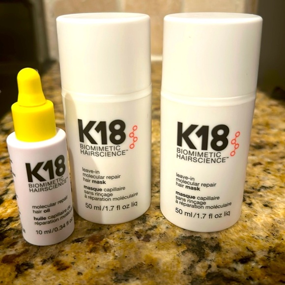 K18 | Makeup | K8 Biomimetic Hairscienceleavein Molecular Repair Hair Mask Bundle Deal | Poshmark